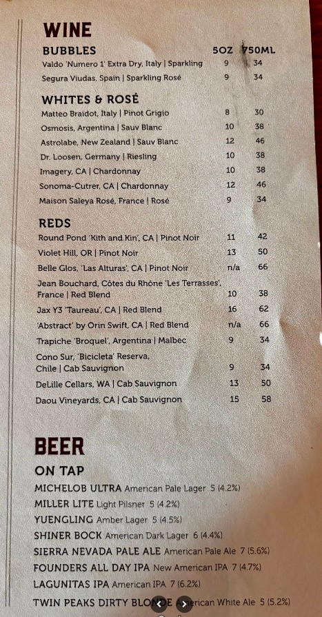 Las Colinas: Whiskey Cake Restaurant Menu – Farm-Fresh American Dining ...